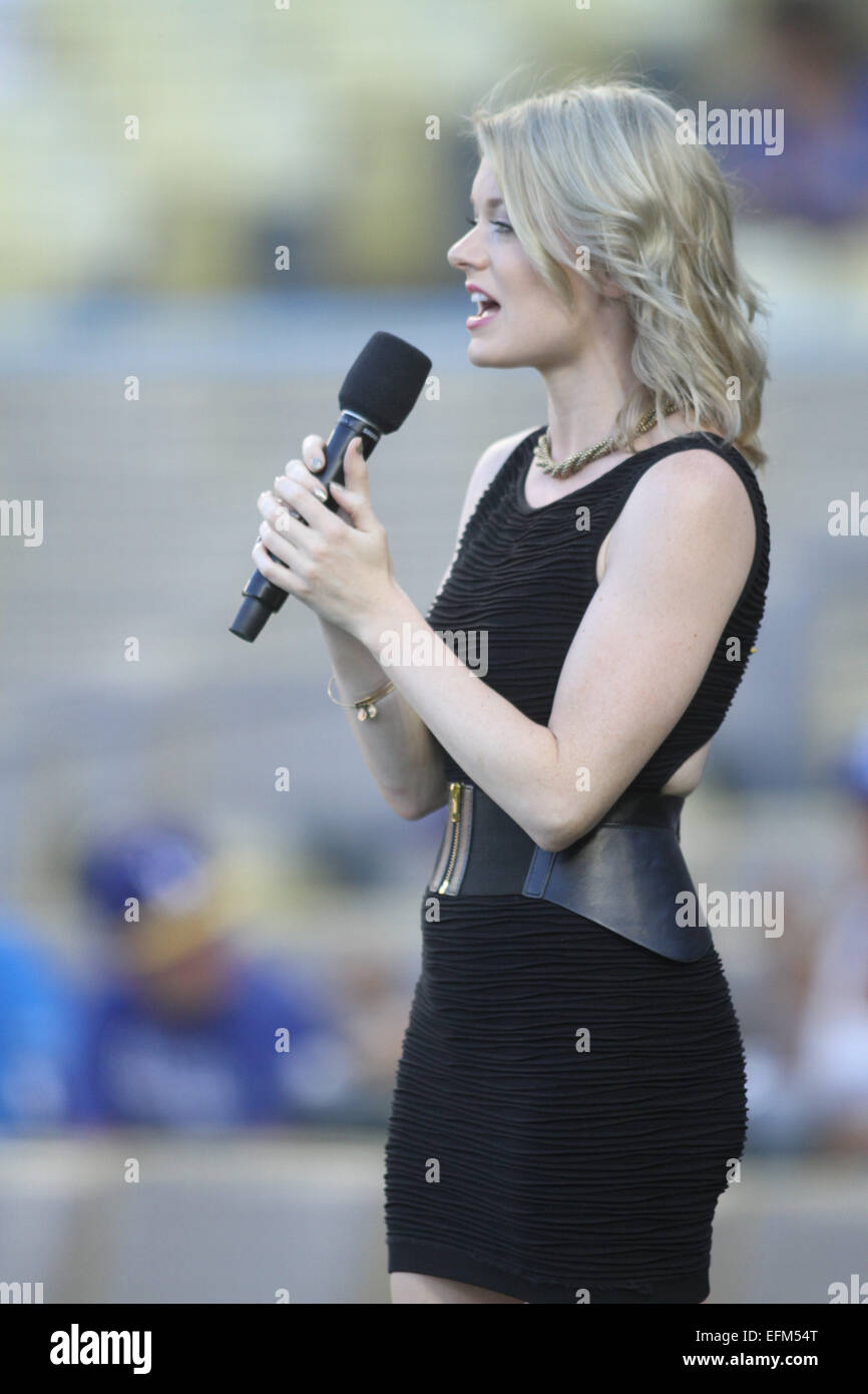 Celebrities watch the Los Angeles Dodgers Featuring: Ruby Lewis Where ...
