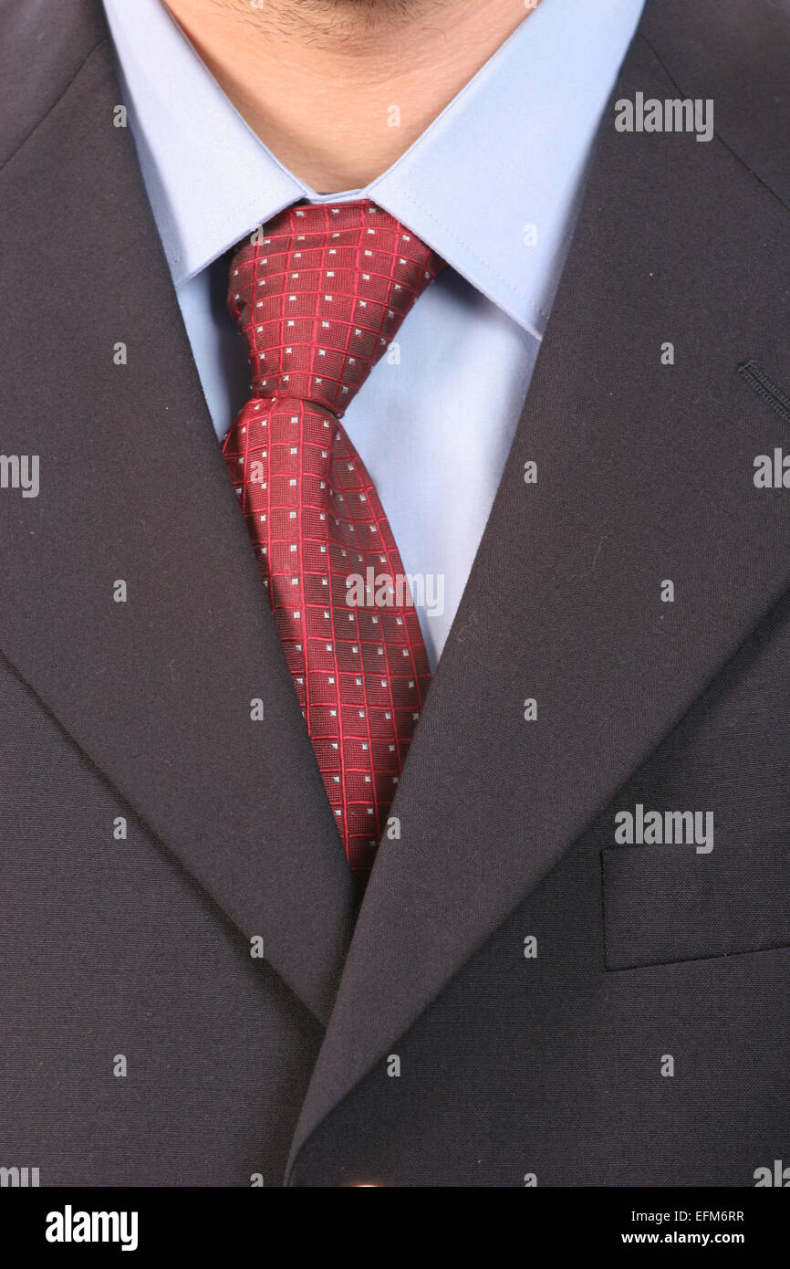 Detail of a suit and a tie, isolated Stock Photo - Alamy