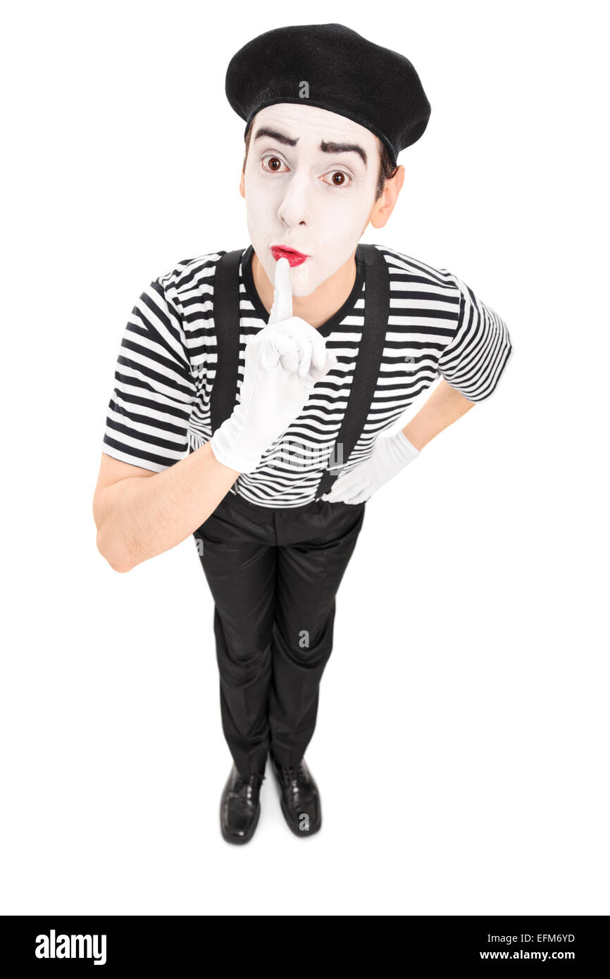 Man finger lip Cut Out Stock Images & Pictures - Alamy