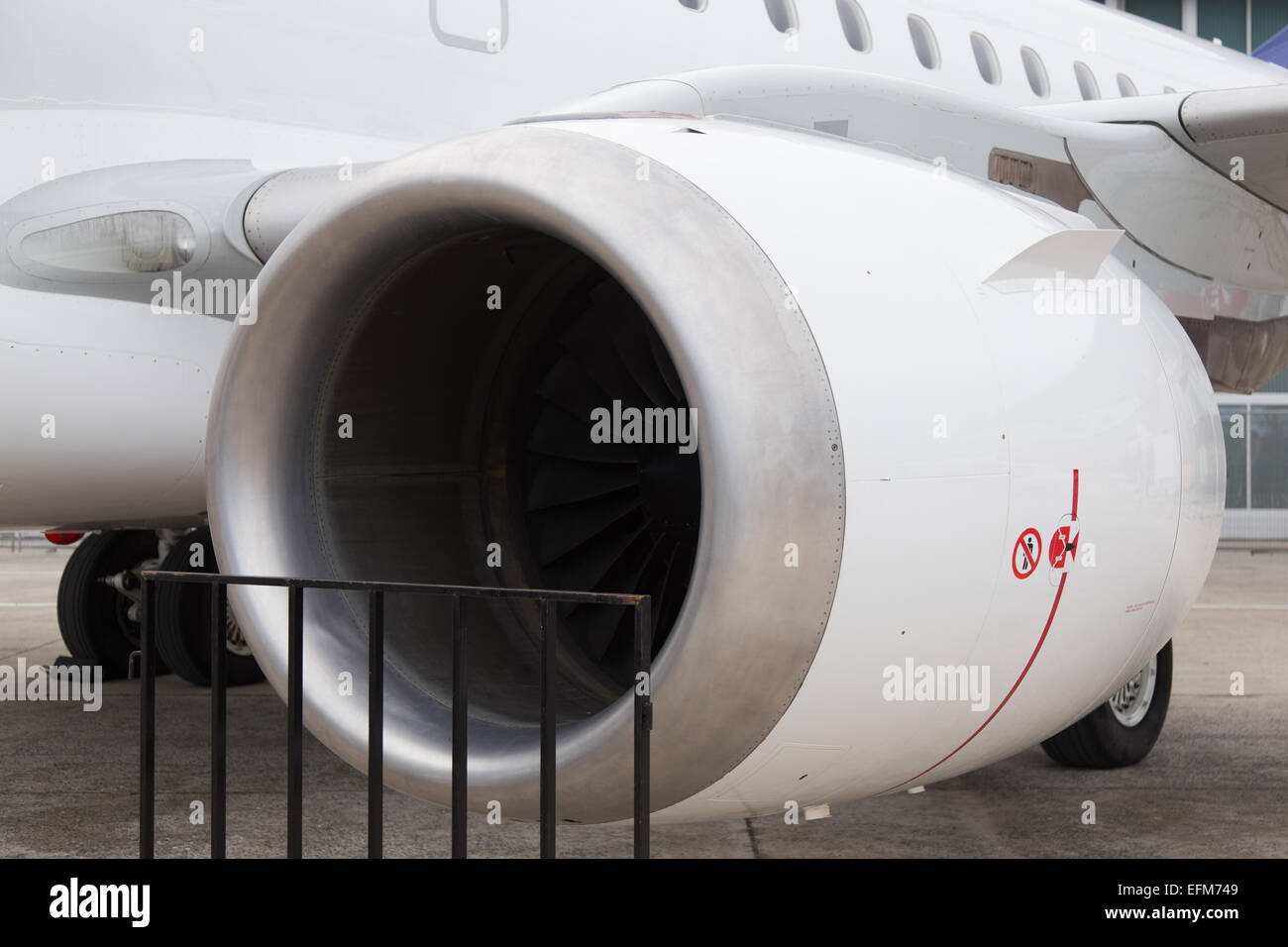 Engine of an Jet Airplane in Ground Stock Photo - Alamy