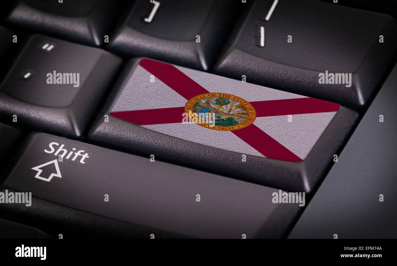 Flag florida button hi-res stock photography and images - Alamy