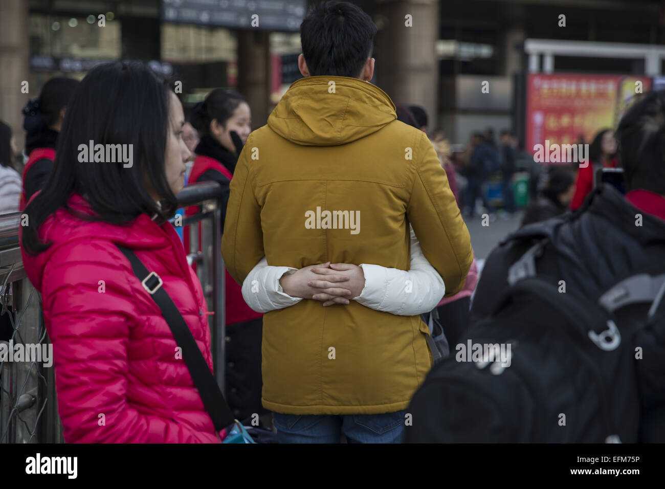 Beijing, China. 6th Feb, 2015. At Beijing Western Railway Station. The ...