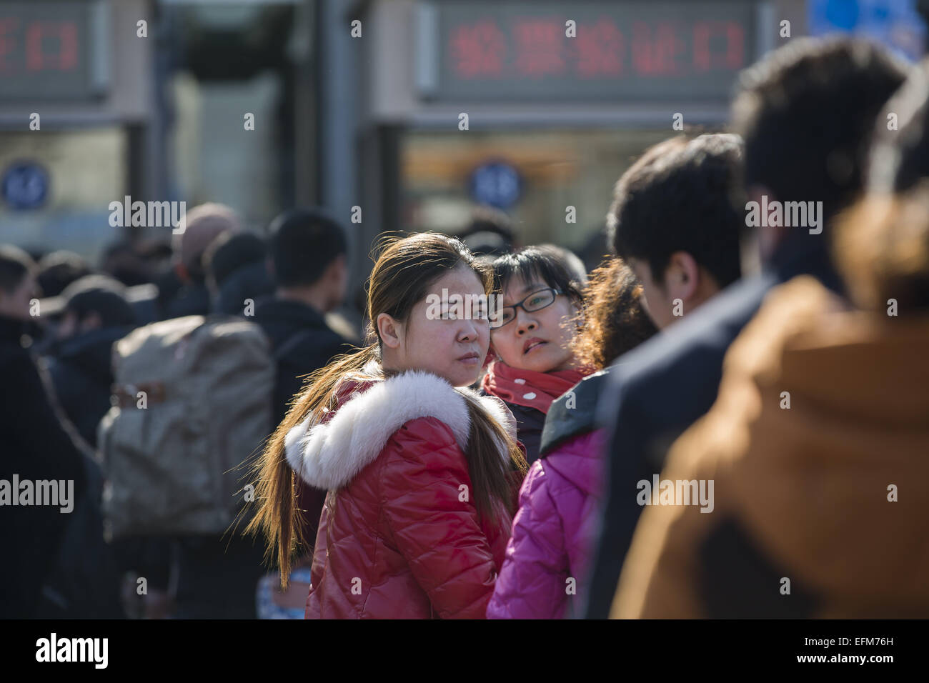 Beijing, China. 5th Feb, 2015. At Beijing Railway Station. The Spring ...