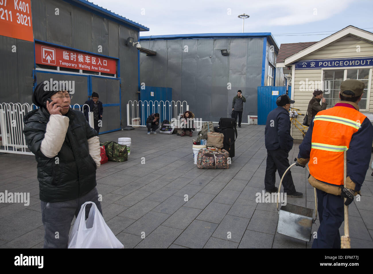 Beijing, China. 4th Feb, 2015. At Beijing Western Railway Station. The ...