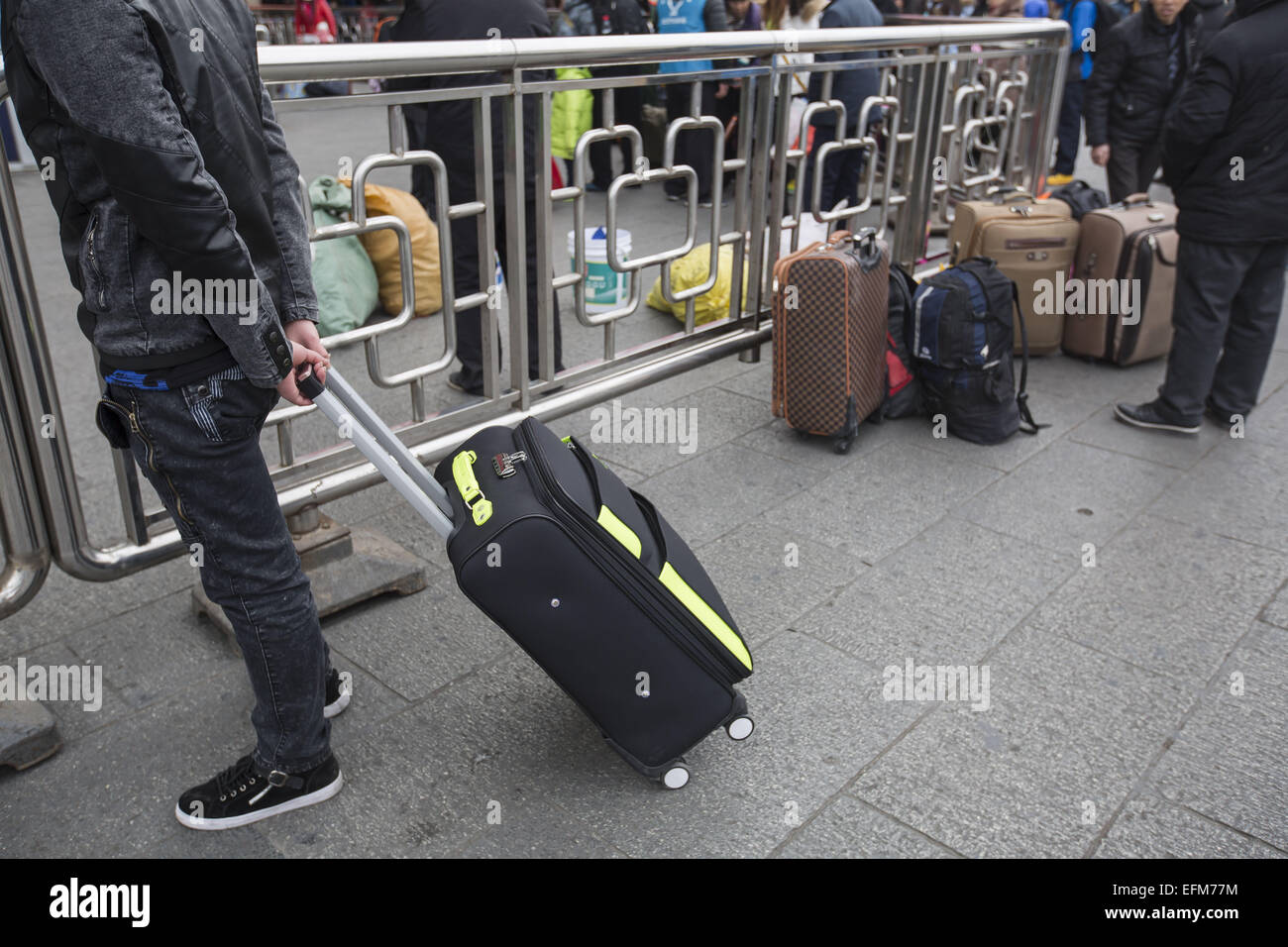 Beijing, China. 4th Feb, 2015. At Beijing Western Railway Station. The ...