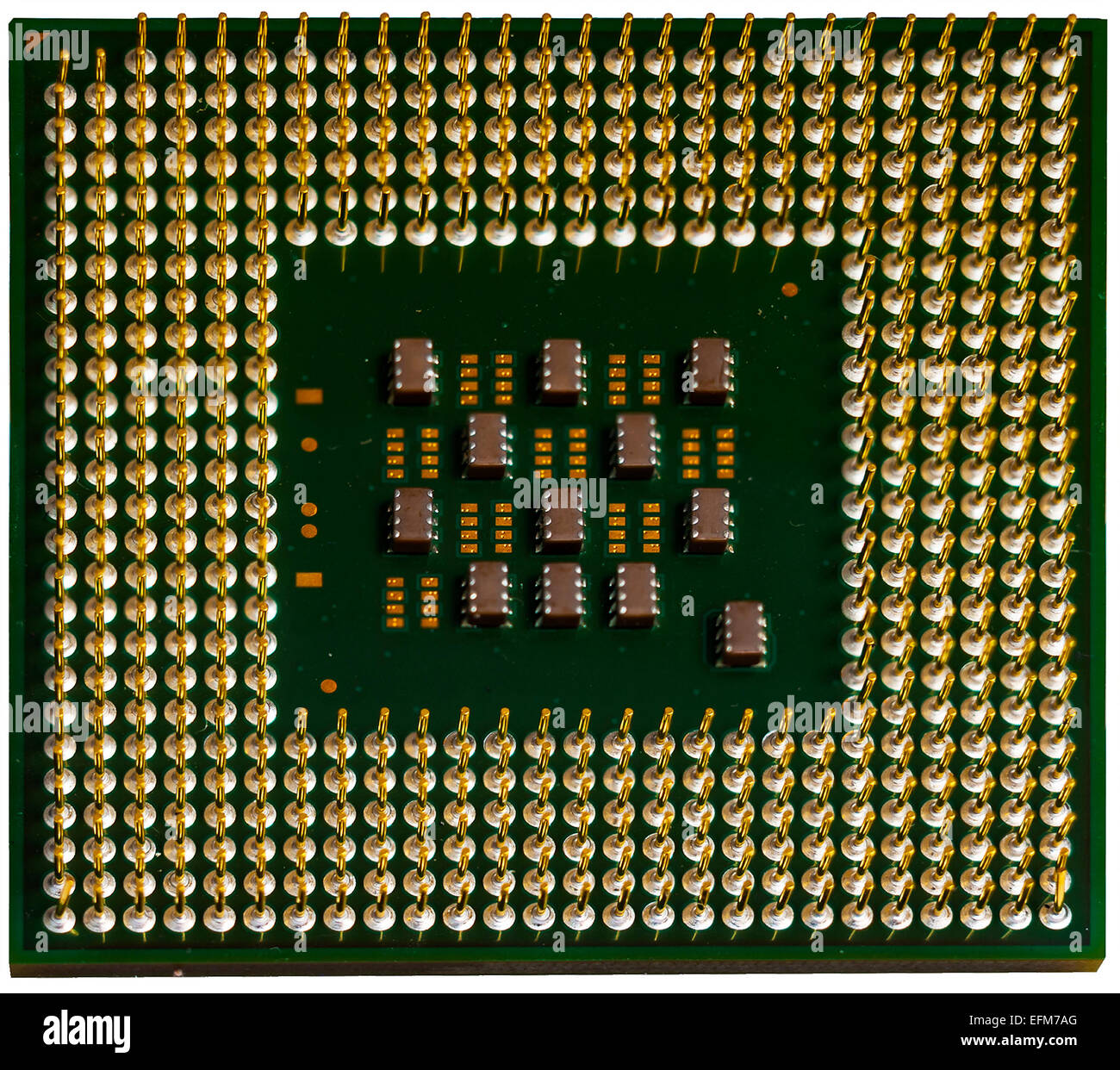 CPU closeup on white background Stock Photo - Alamy