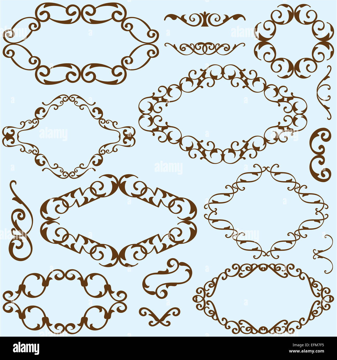 Scrolling set on blue hi-res stock photography and images - Alamy