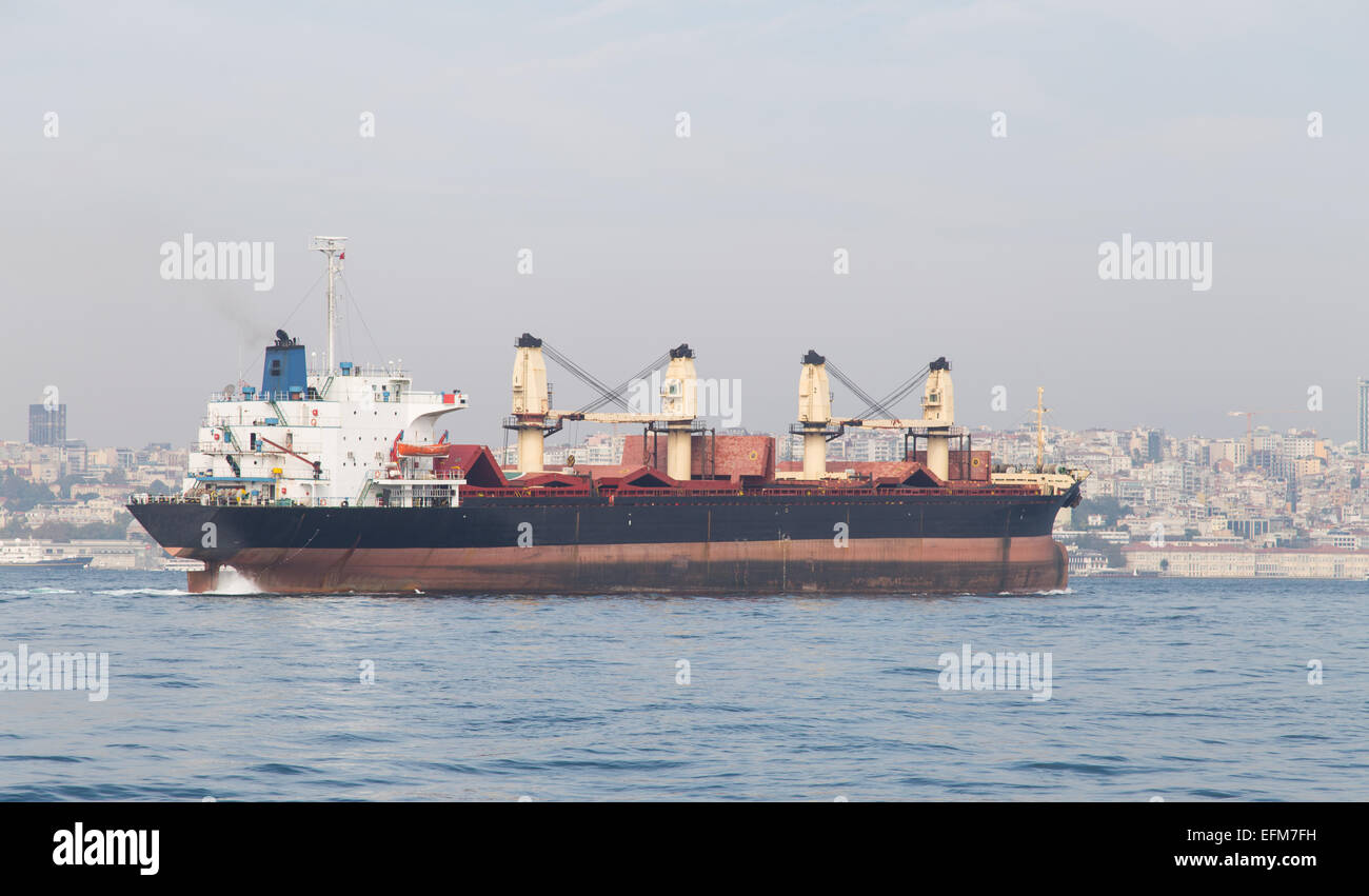 A cargo ship carrying goods between ports Stock Photo - Alamy