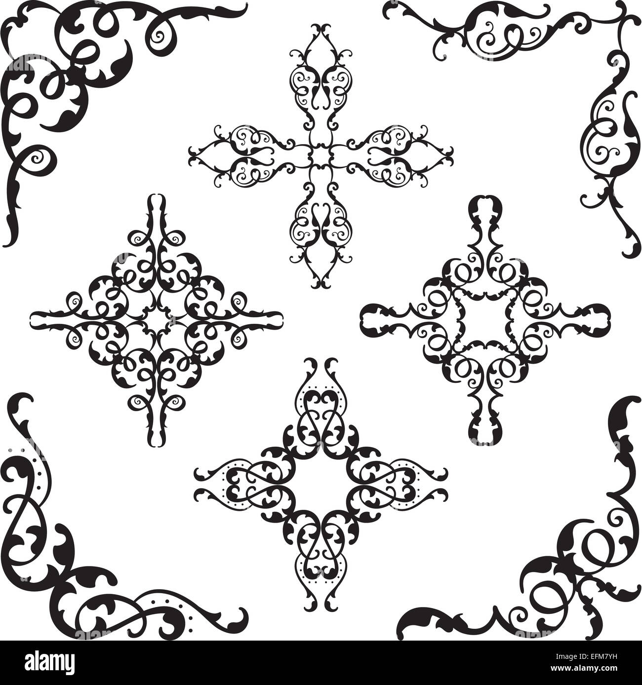 Baroque corner set is isolated on white Stock Photo - Alamy