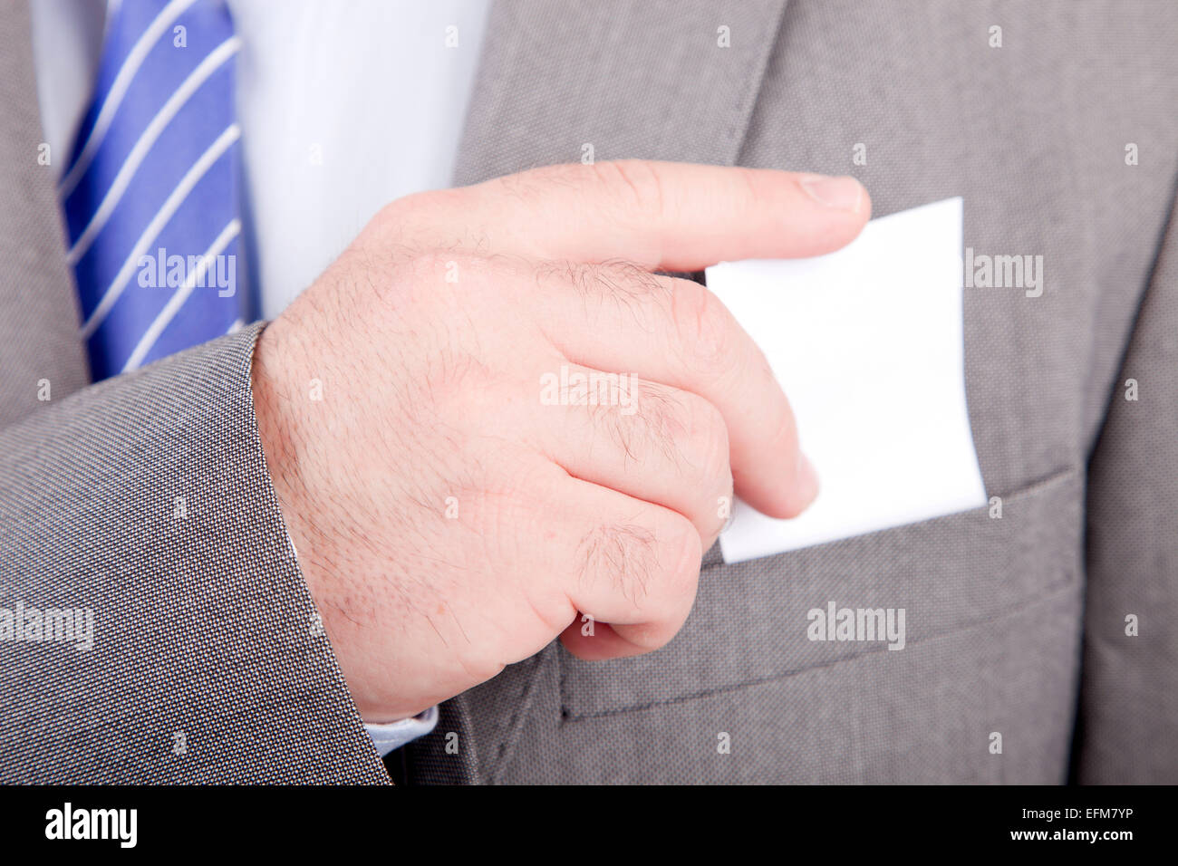 Business man offering card, isolated over white background Stock Photo ...