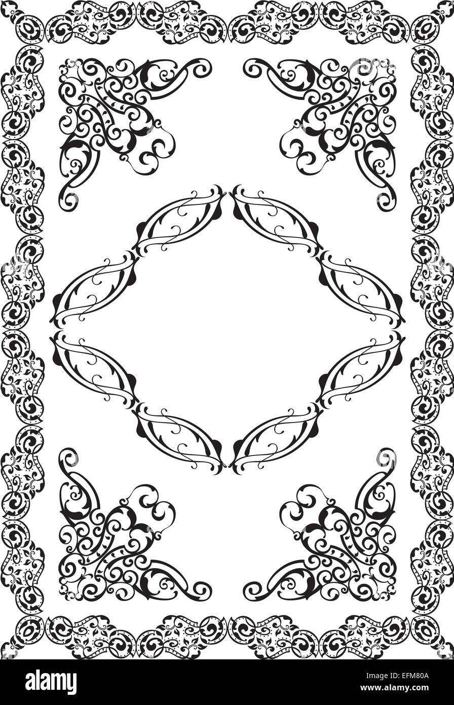 Vintage foliant element on white hi-res stock photography and images ...