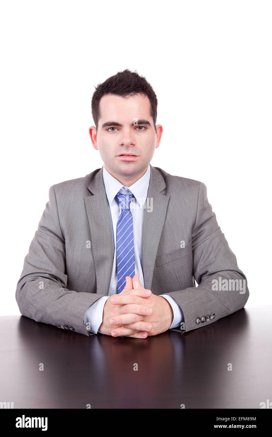 Business man at work - isolated Stock Photo - Alamy