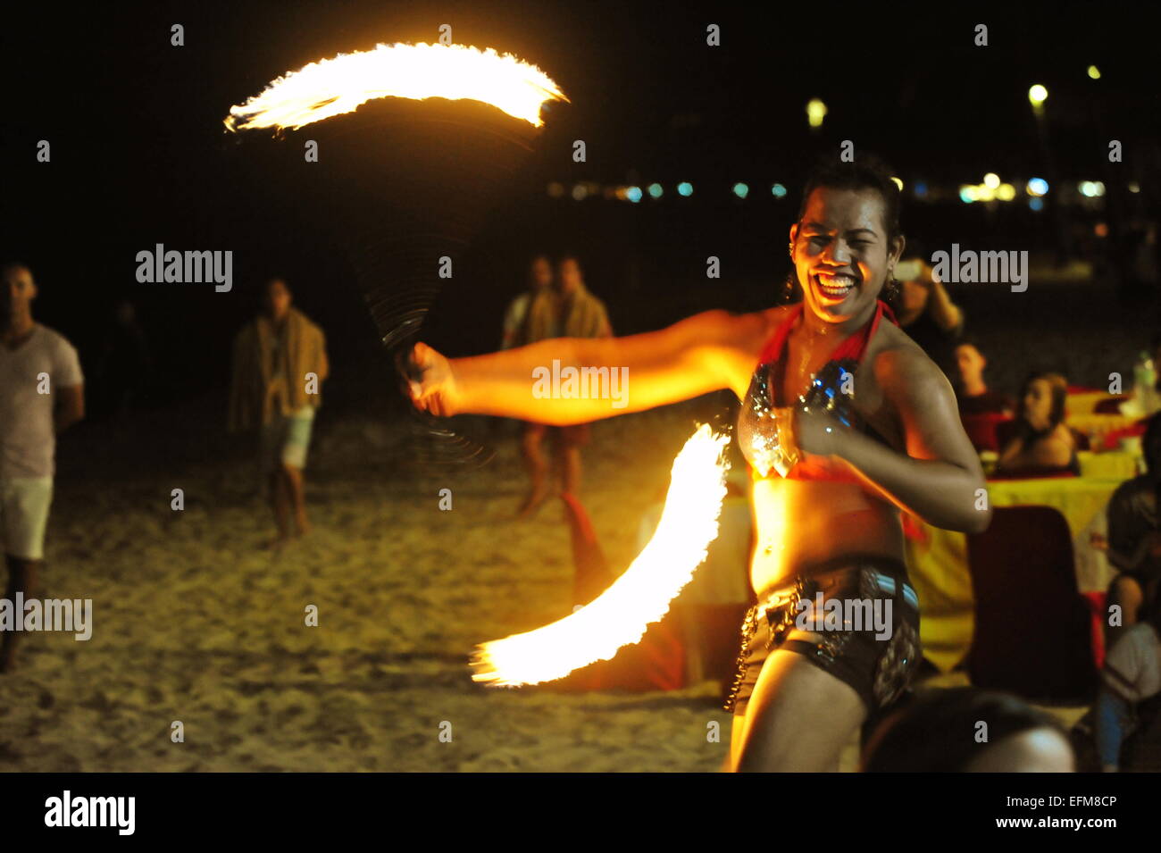 Fire Dancing, White Beach, Boracay, Philippines Stock Photo - Alamy