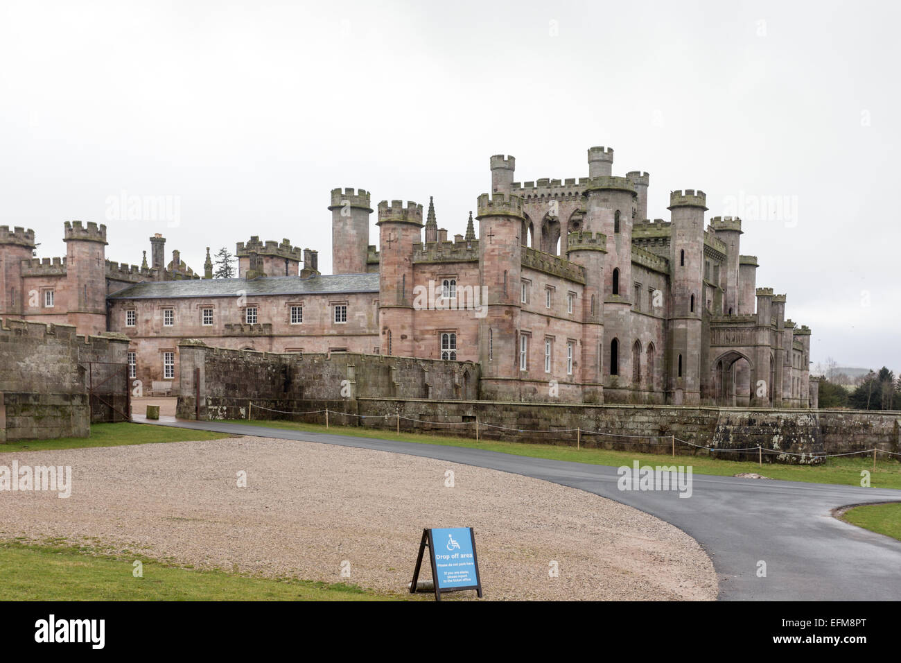 Lowther Castle ruins front and side elevation Stock Photo - Alamy