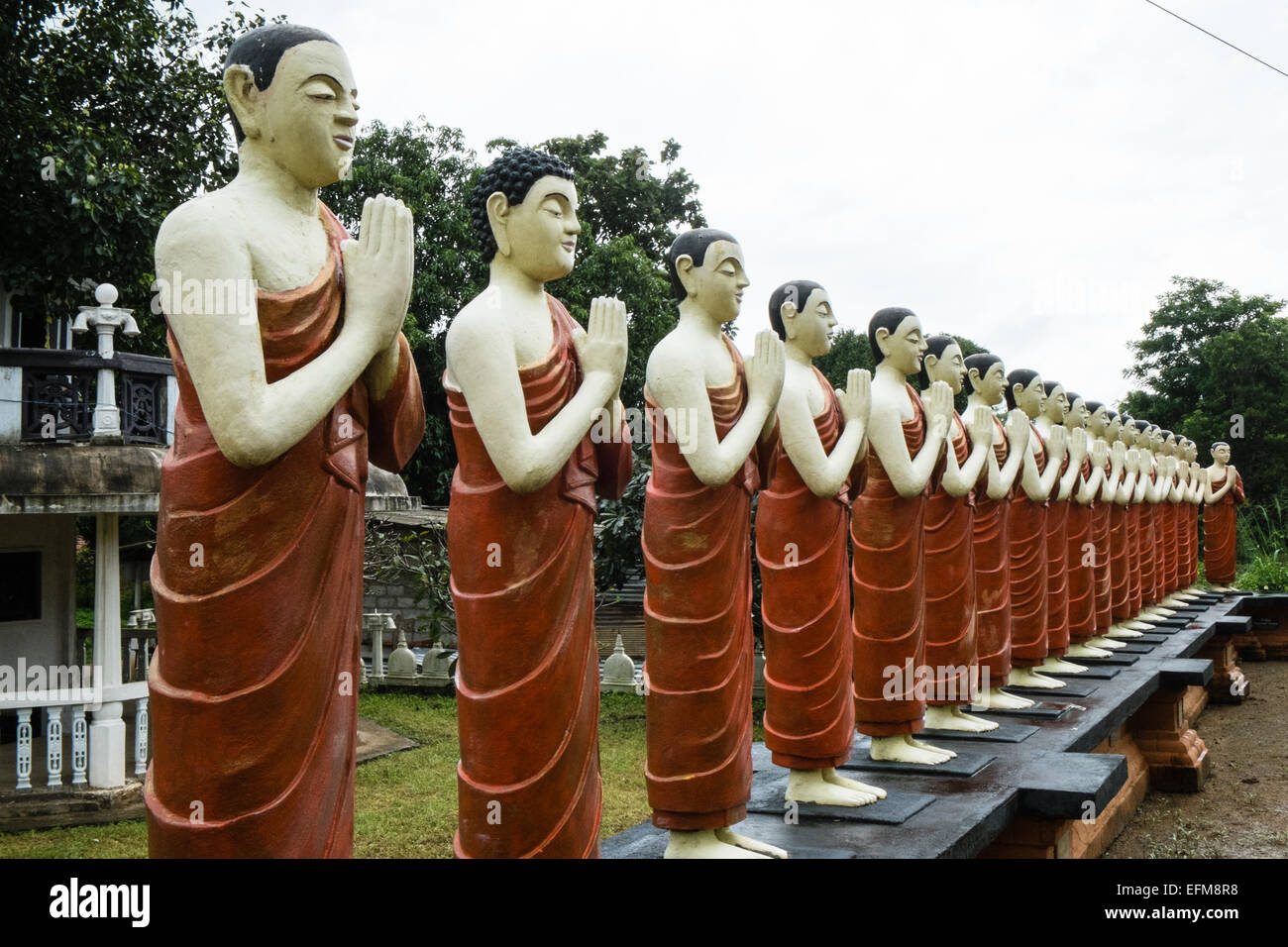 Multiple Disciples of Buddha Buddhas statues at Kimbissa a Buddhist ...