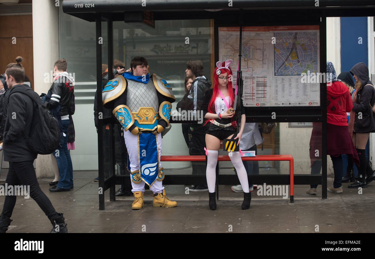 London, UK. 7th February 2015, Participants for the "London Anime and ...