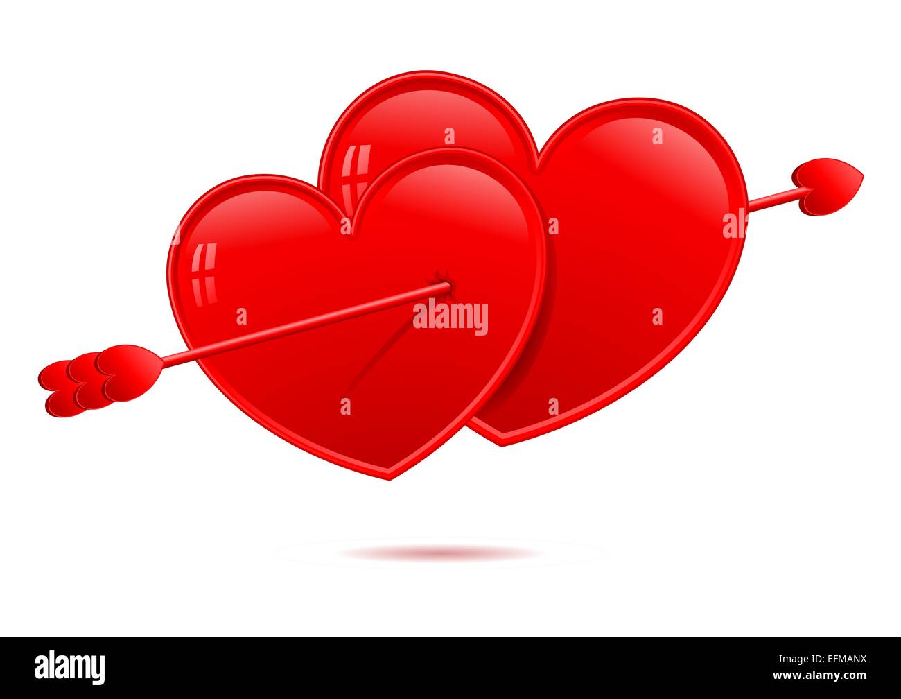 Valentines day heart arrow Cut Out Stock Images & Pictures - Alamy