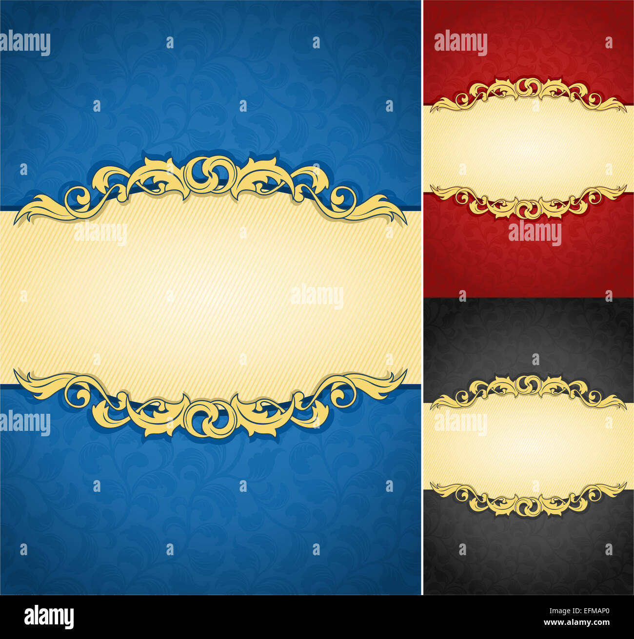Luxurious golden frame banner with ornate background Stock Photo - Alamy