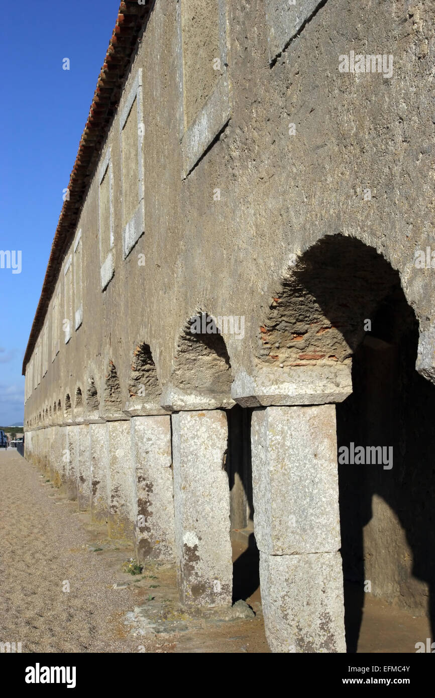 old building with lots of arcs in perspective, isolated Stock Photo - Alamy
