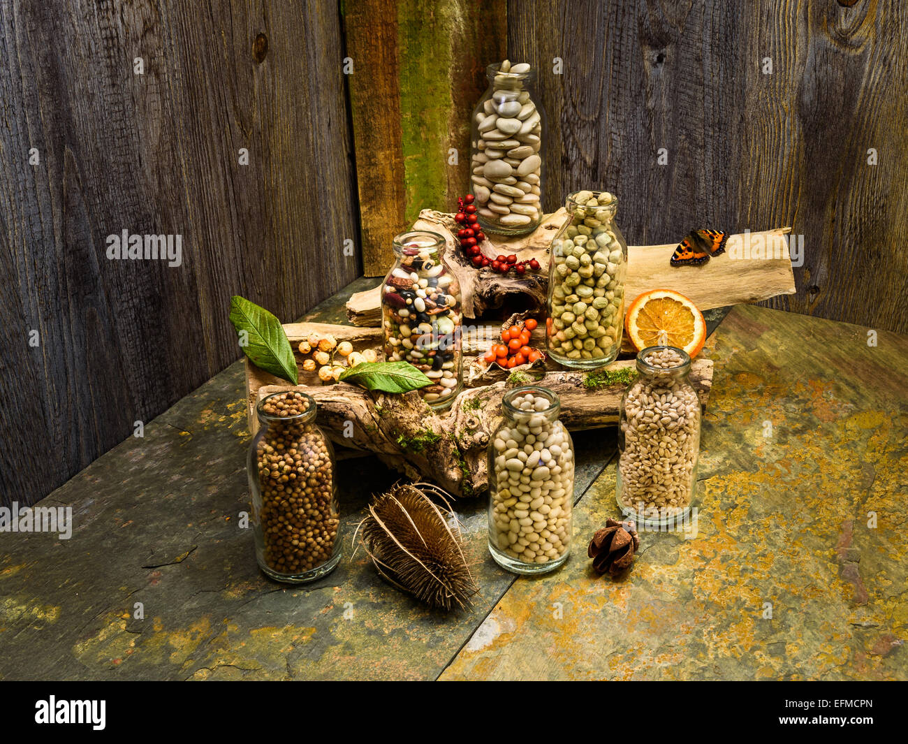 Country display in a pleasing rustic setting Stock Photo - Alamy