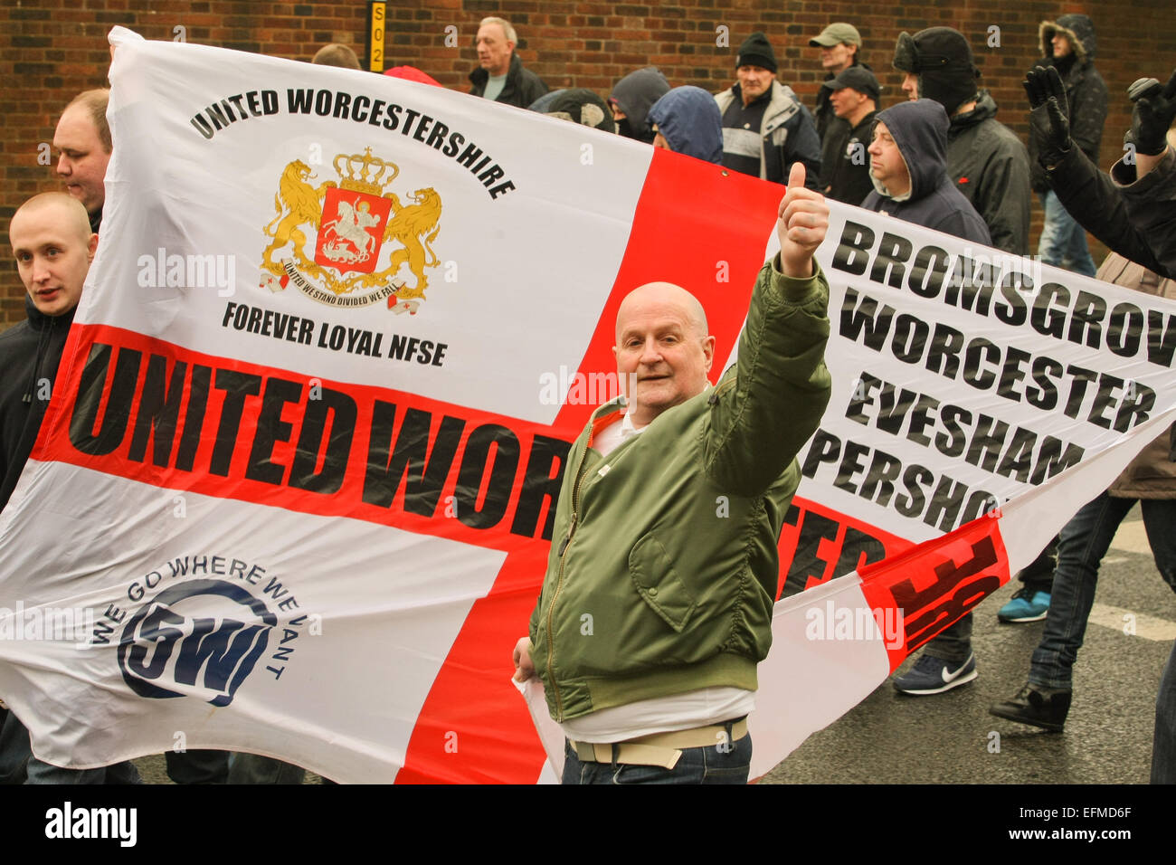 The English Defence League (EDL) protest in Dudley 2015 Stock Photo - Alamy
