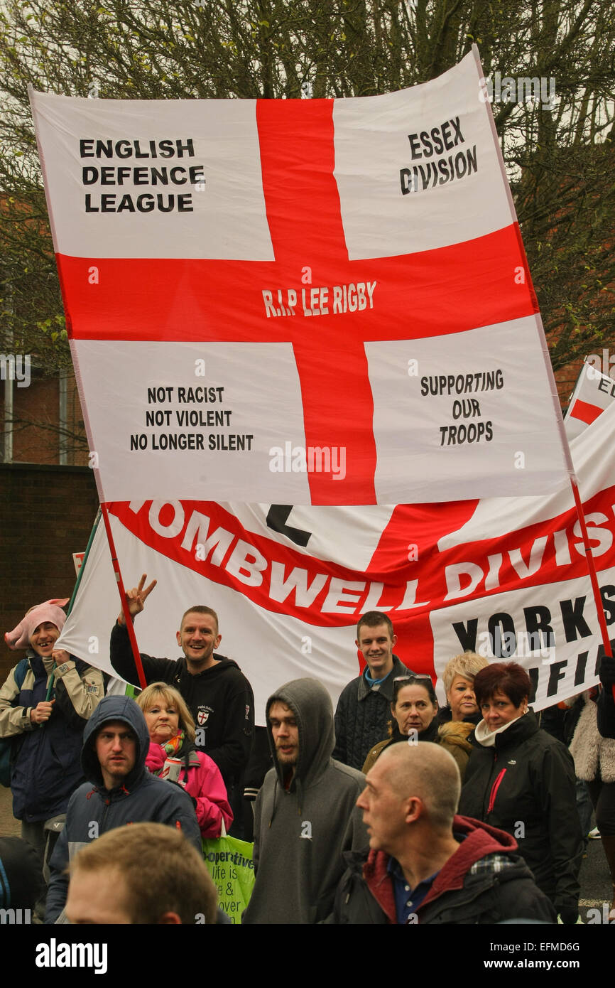 The English Defence League (EDL) protest in Dudley 2015 Stock Photo - Alamy