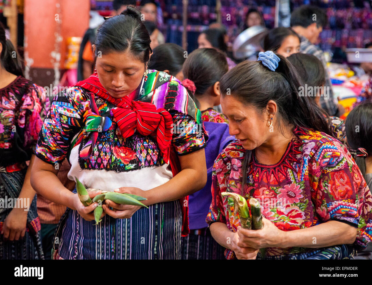 Chichicastenango, Guatemala. Quiche (Kiche, K'iche') Women Wearing ...
