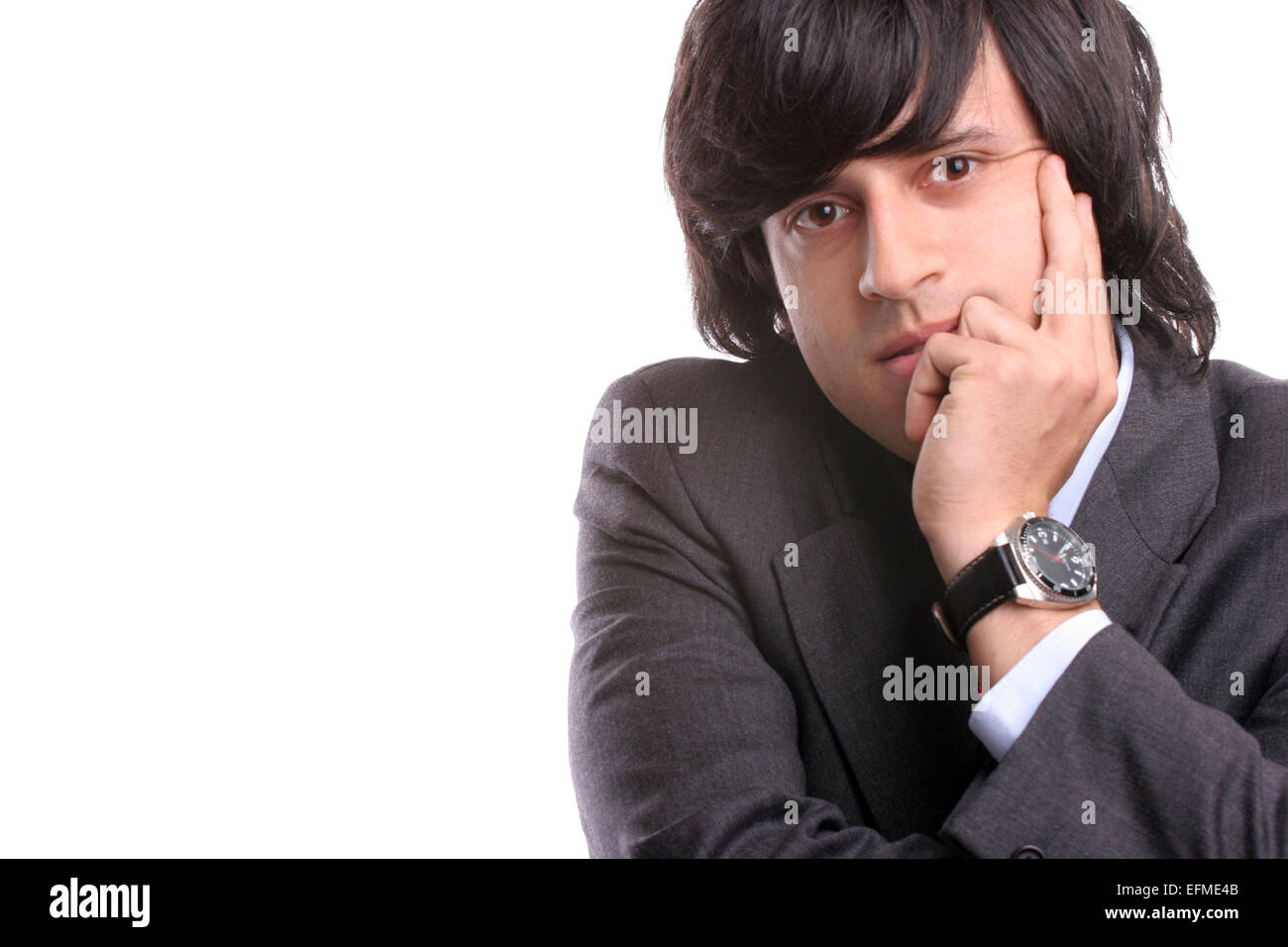 Portrait of young businessman, isolated in white background Stock Photo ...