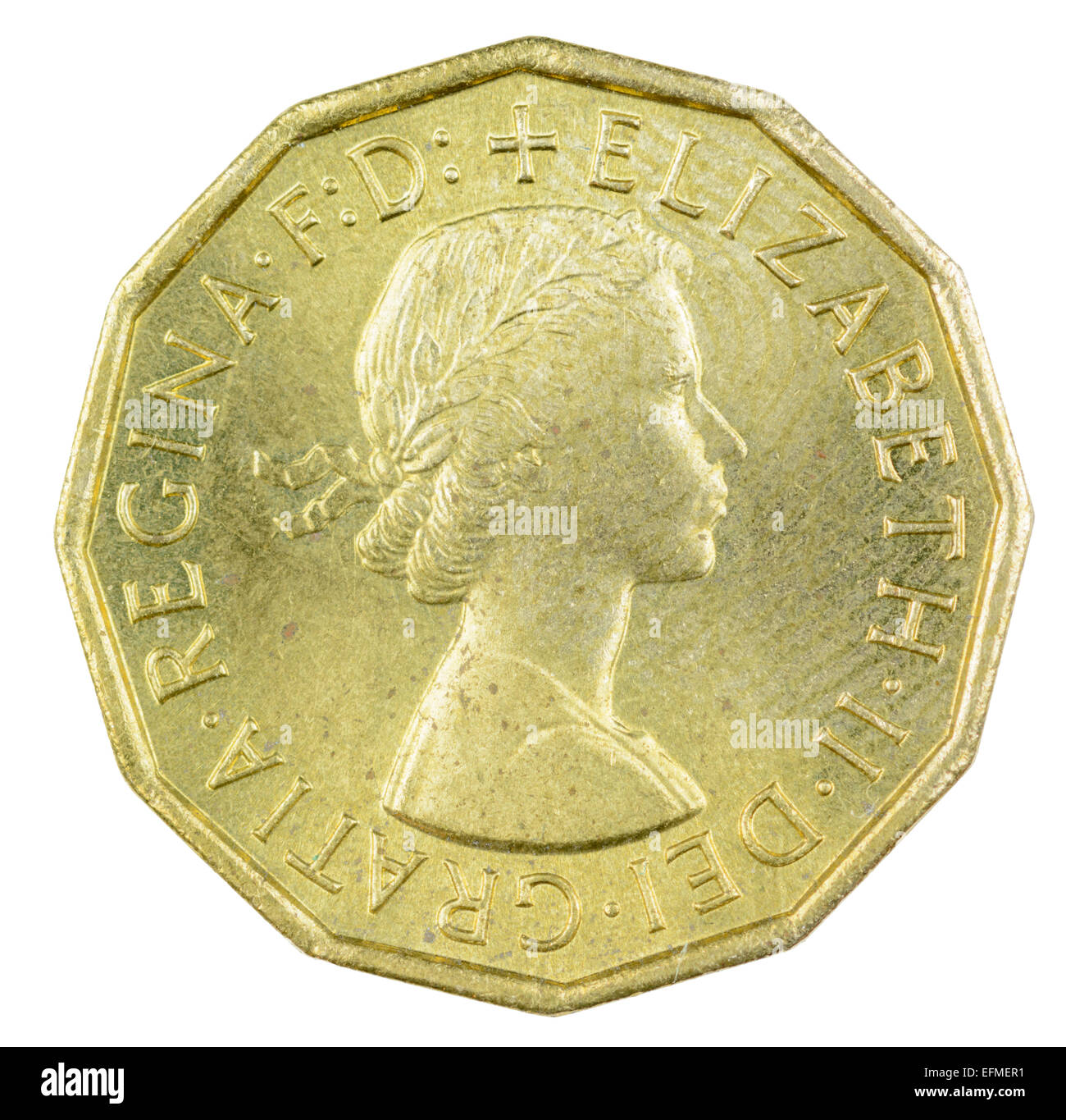 1967 threepence coin hi-res stock photography and images - Alamy