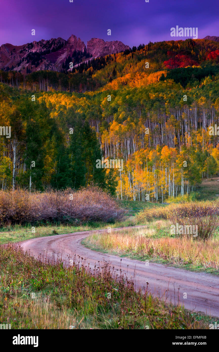 The Dike area of Kebler Pass, Colorado comes alive after sunset as the ...