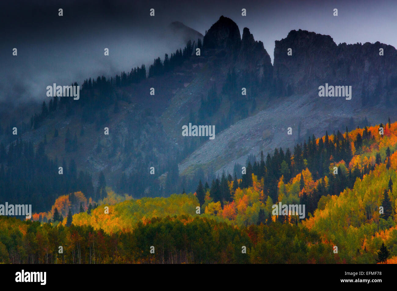 The Anthracite Range of the West Elk Mountains outside of Creste Butte ...