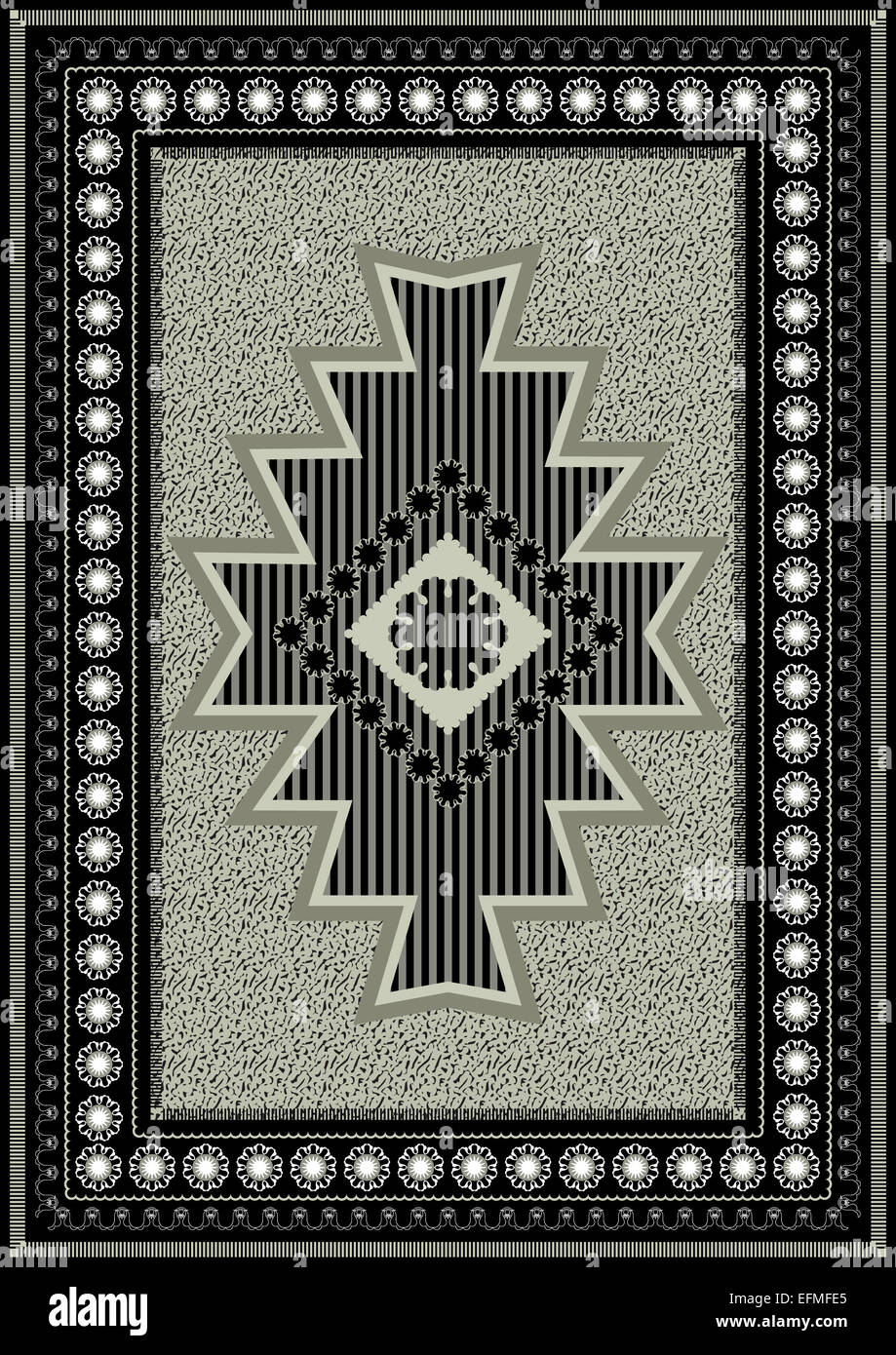 Original pattern for oriental carpet Stock Photo - Alamy