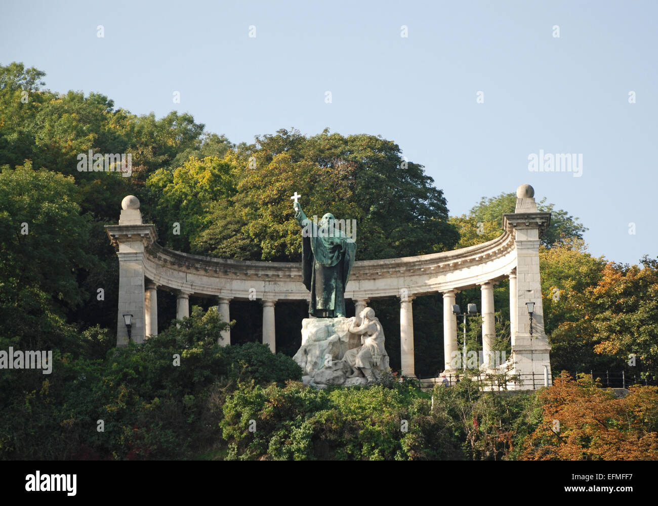 St Gellert Statue overlooking Budapest Hungary Stock Photo - Alamy
