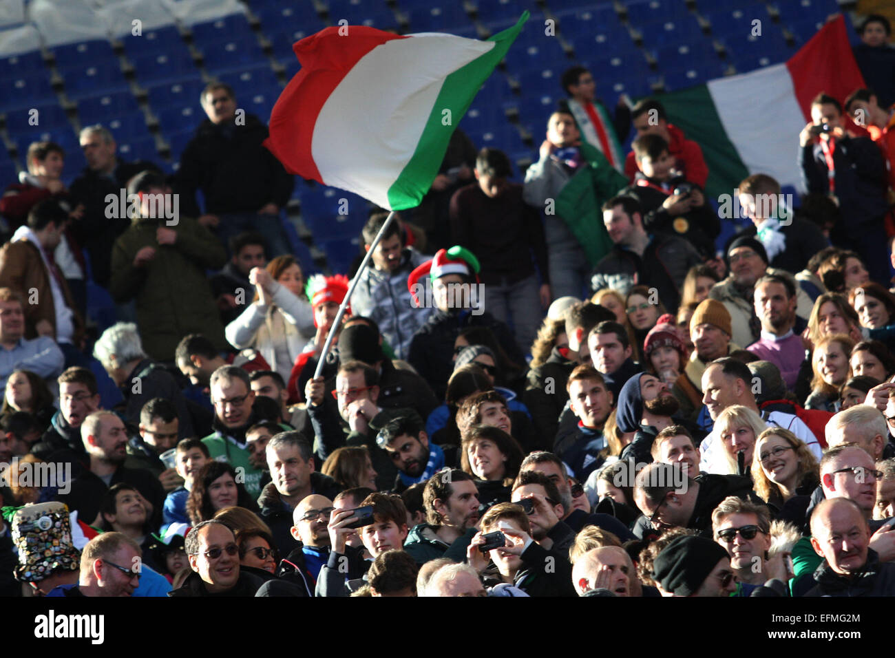 Rome, Italy. 7th February, 2015. Olympic Stadium RBS six nations Rugby ...
