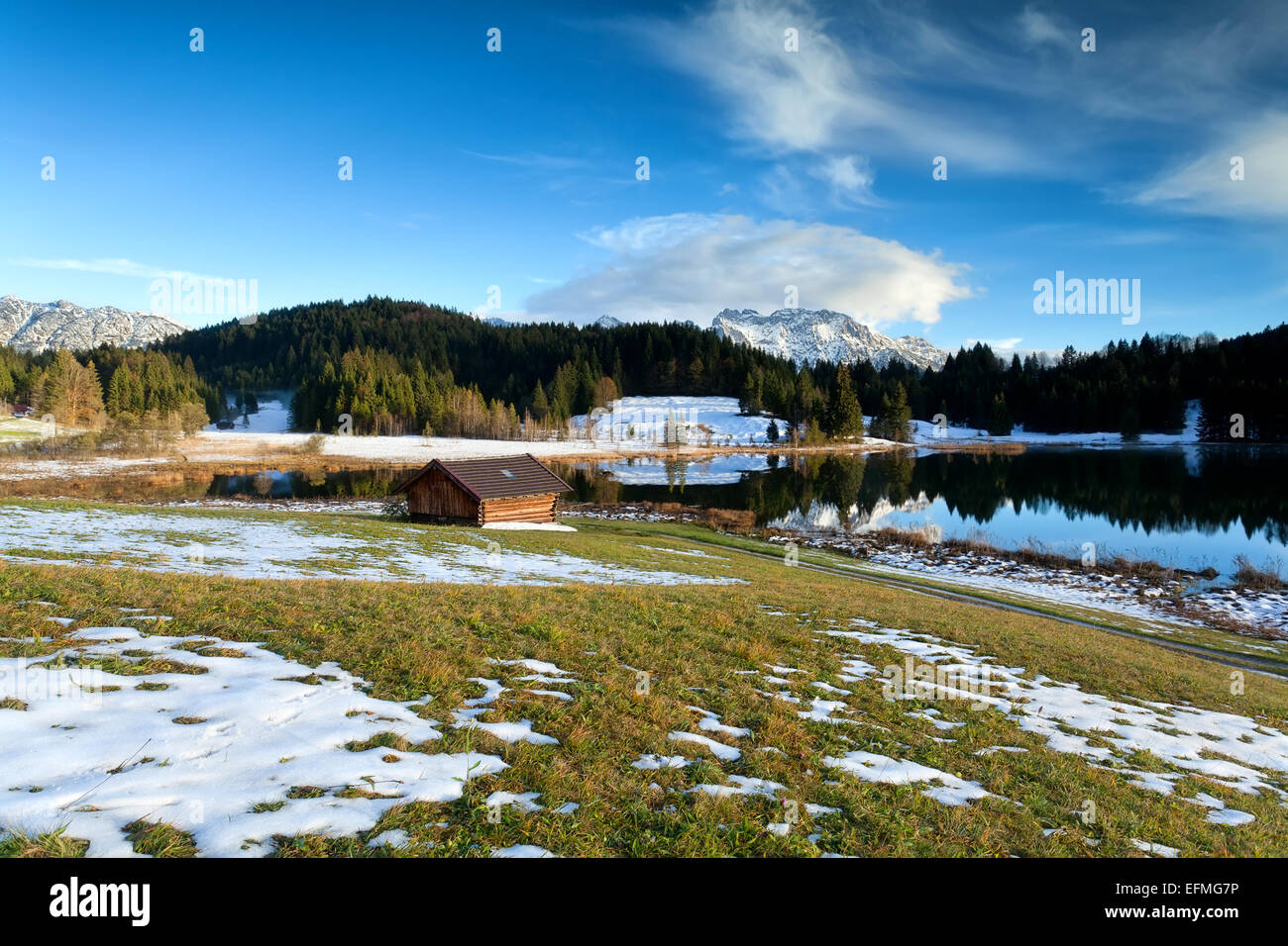 alpine meadow by Geroldsee lake, Bavaria, Germany Stock Photo - Alamy
