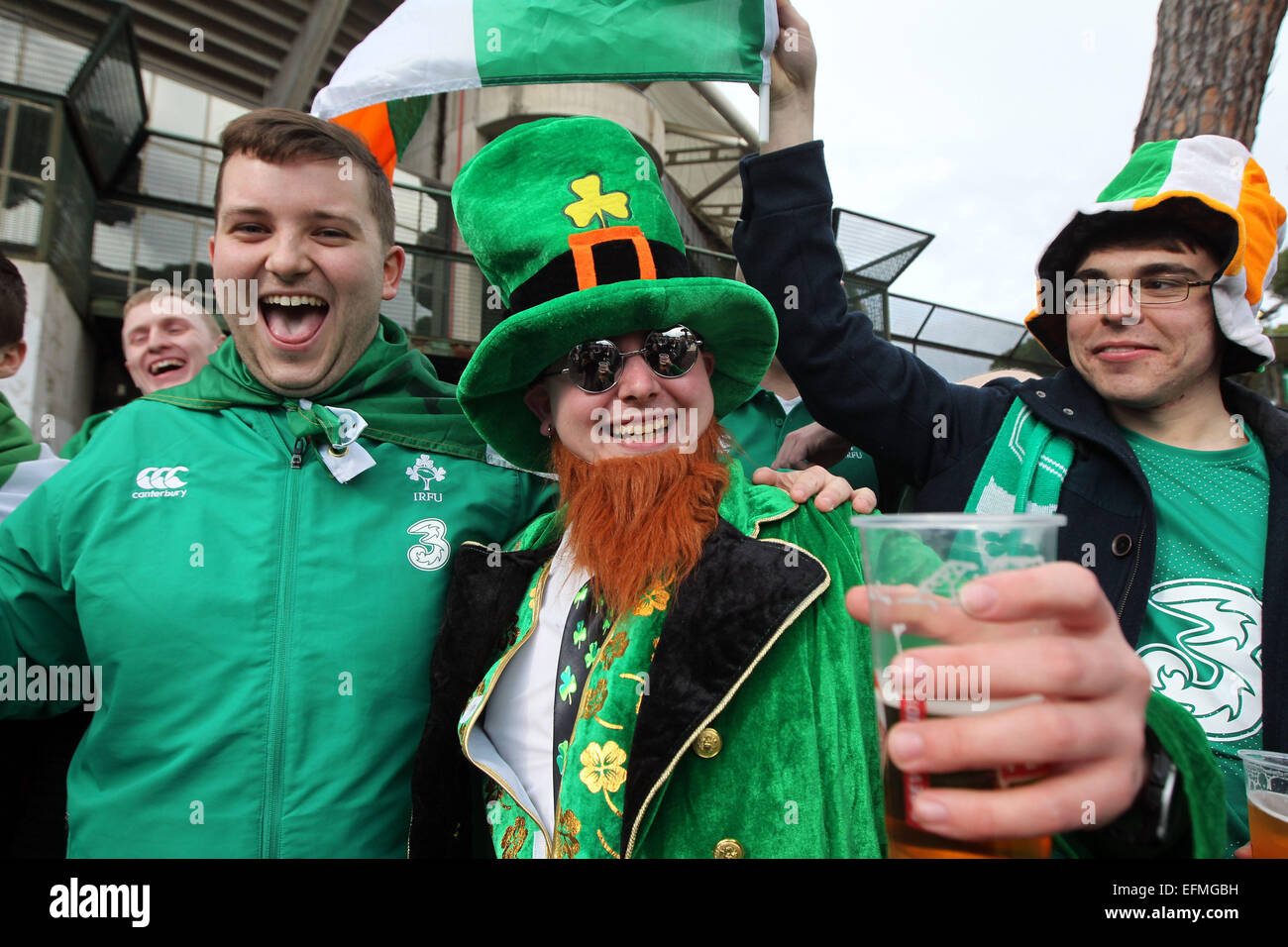 Rome, Italy. 7th February, 2015. Olympic Stadium RBS six nations Rugby ...