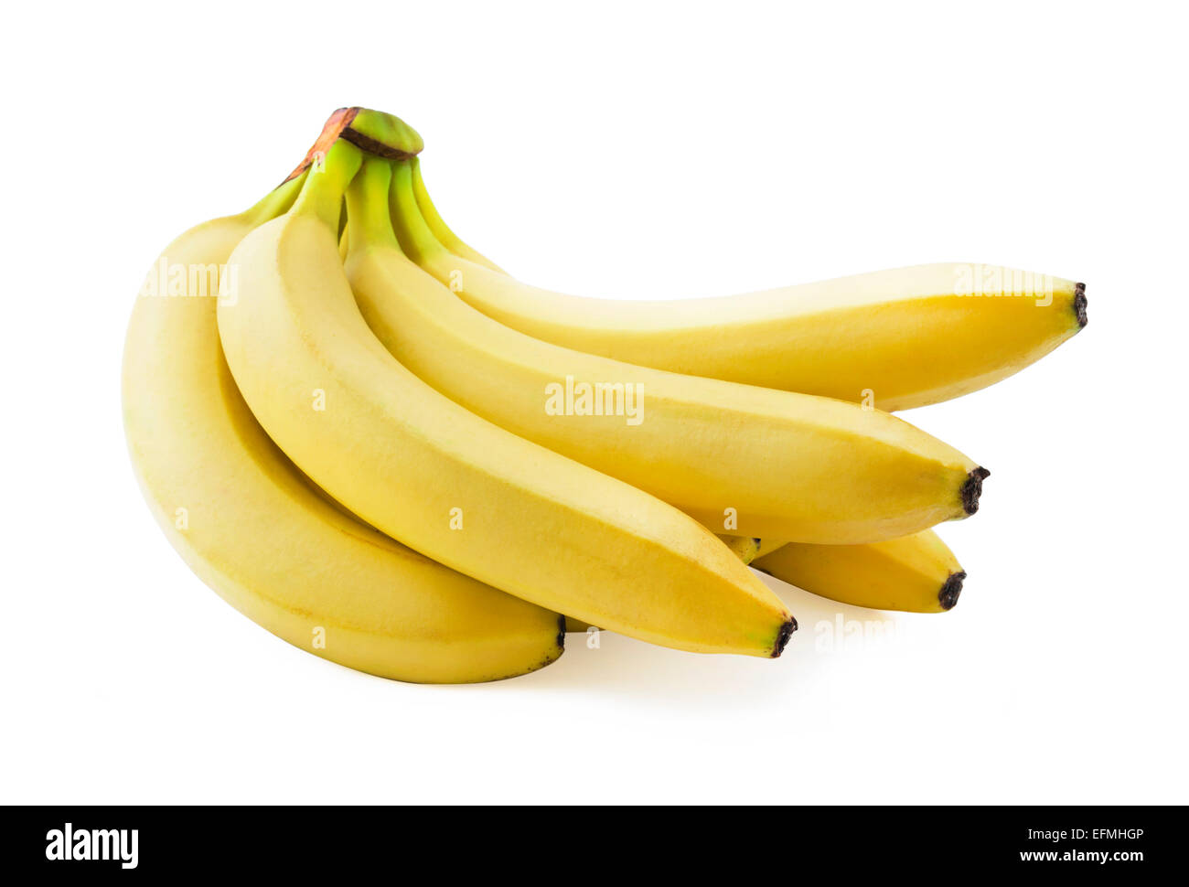 Bunch of fresh spotless yellow bananas Stock Photo - Alamy