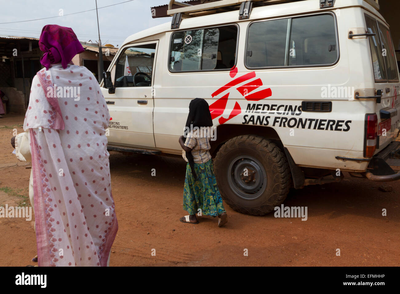 Mamadou M'Baiki health center MSF in the PK5 district in Bangui ,R C A ...