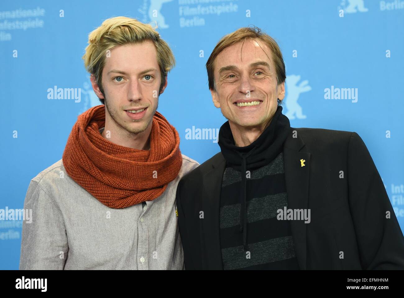 Berlin, Germany. 07th Feb, 2015. Actors André M. Hennicke (R) and Max ...