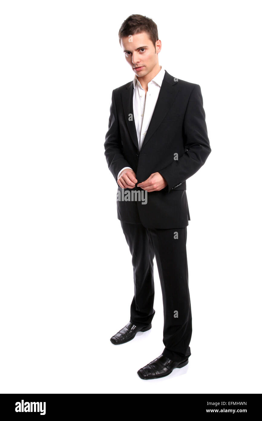 Young Businessman posing, isolated in white background Stock Photo - Alamy