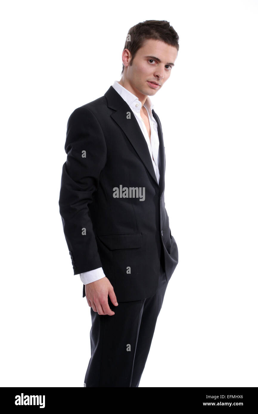 Young Businessman posing, isolated in white background Stock Photo - Alamy