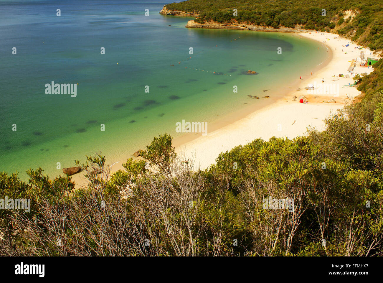 beach bay in Portinho da Arrabida, Portugal Stock Photo - Alamy