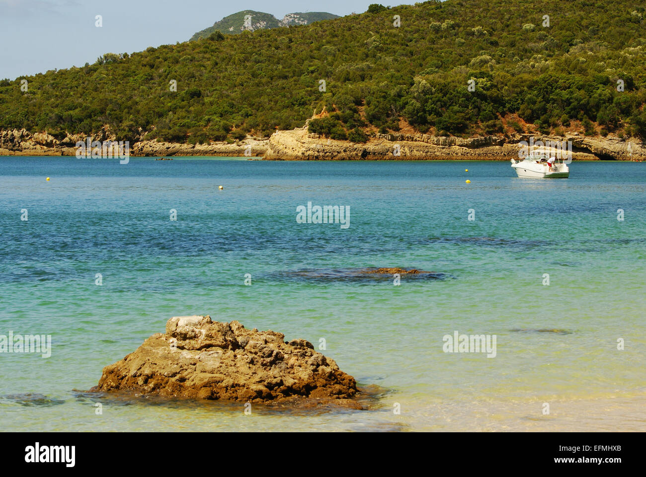 beach bay in Portinho da Arrabida, Portugal Stock Photo - Alamy