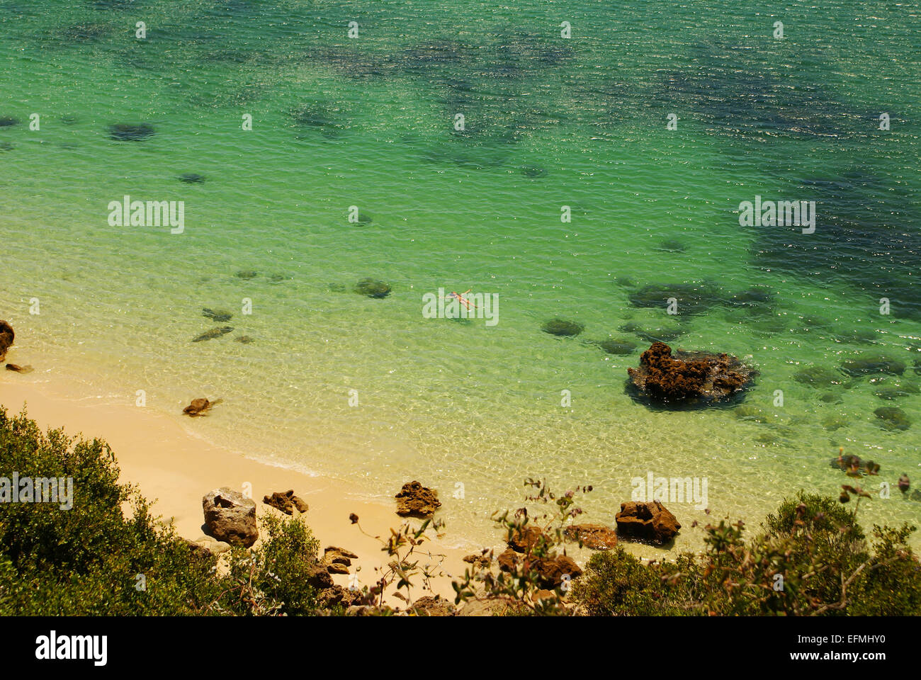 beach bay in Portinho da Arrabida, Portugal Stock Photo - Alamy