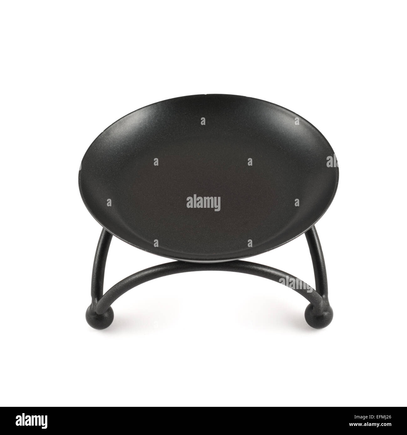 Black metal forged stand isolated Stock Photo - Alamy