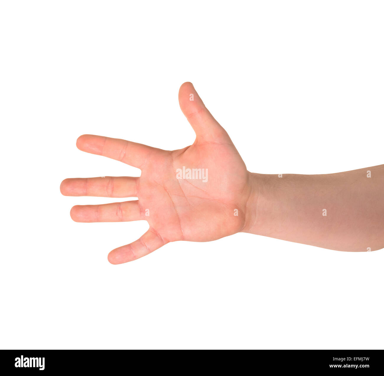 Five finger hand gesture sign isolated Stock Photo - Alamy