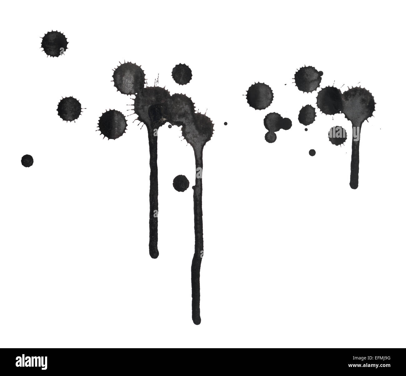 Black ink spot stain composition Stock Photo - Alamy