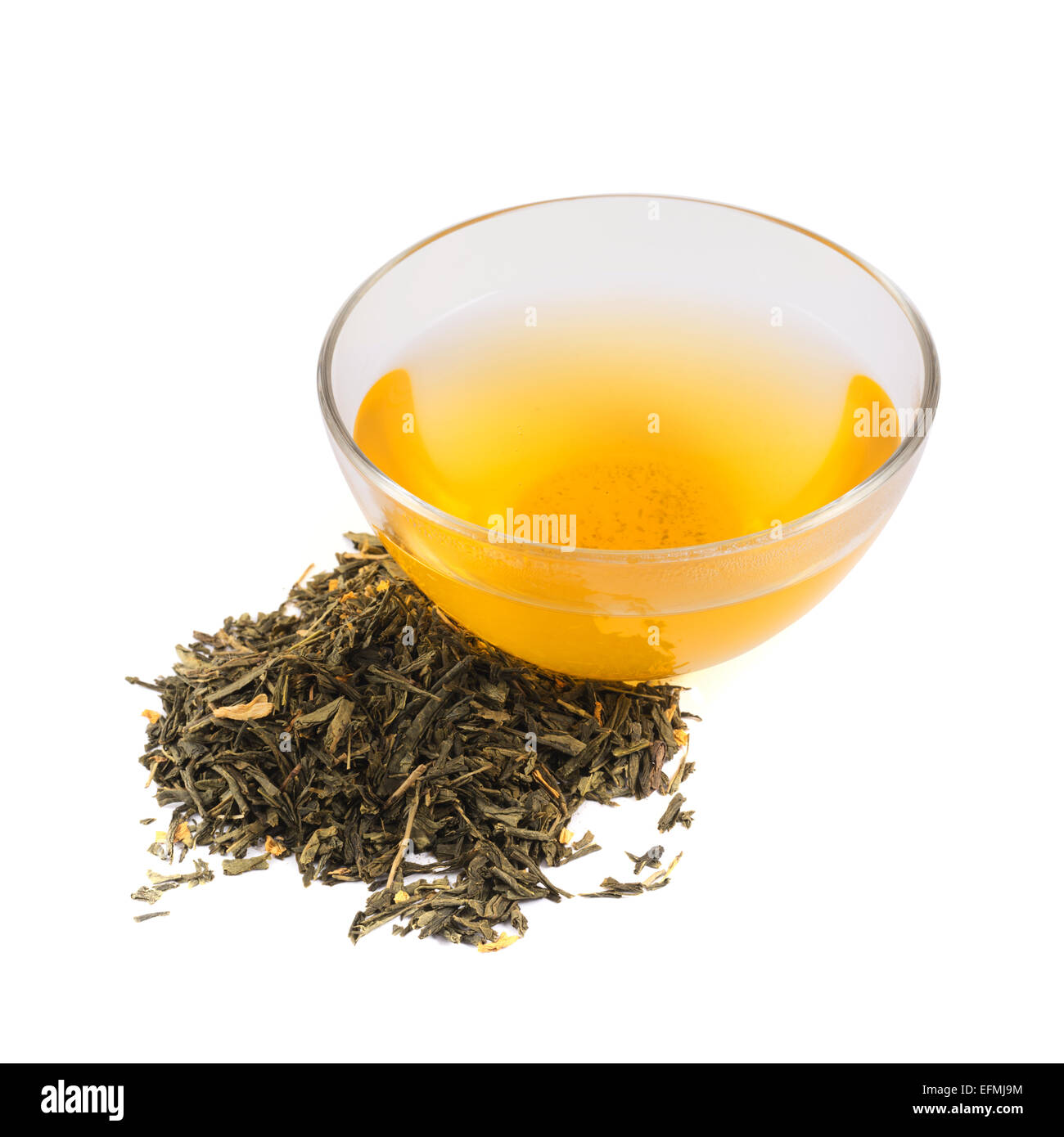 Glass bowl of tea isolated Stock Photo - Alamy