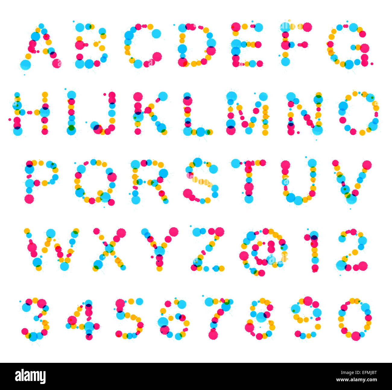ABC alphabet made of blot spots Stock Photo - Alamy