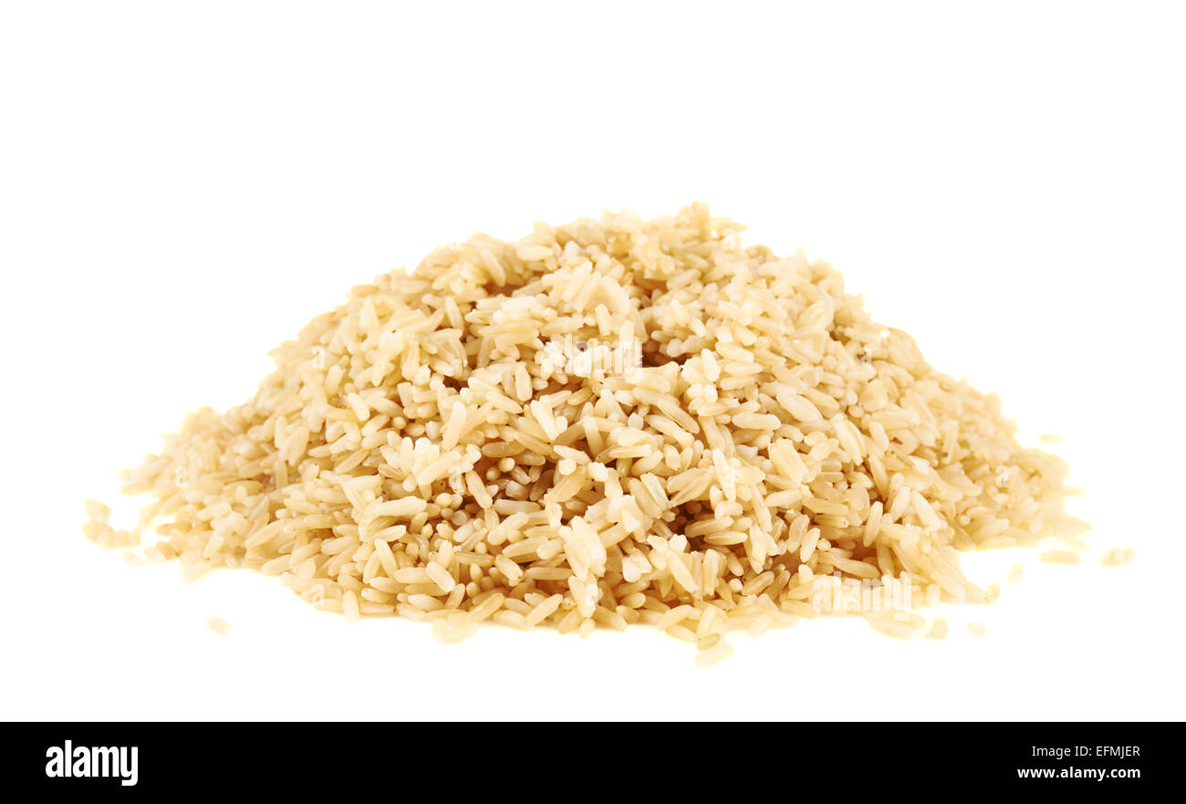 Pile of boiled brown rice Stock Photo - Alamy